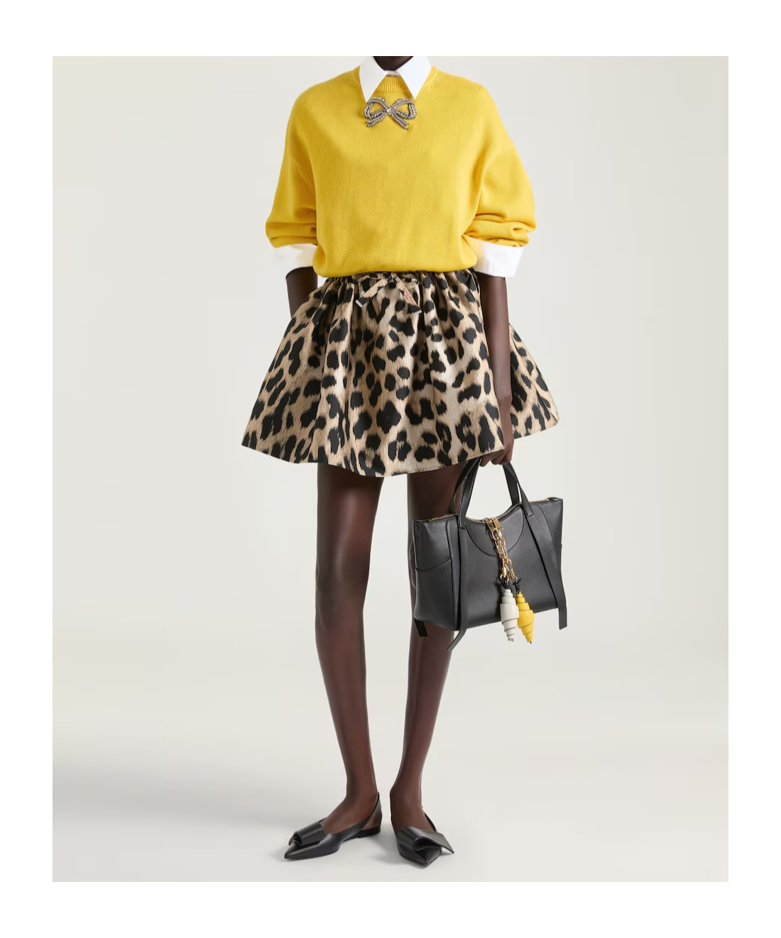 GIVENCHY Givenchy Pleated Leopard Print Skirt